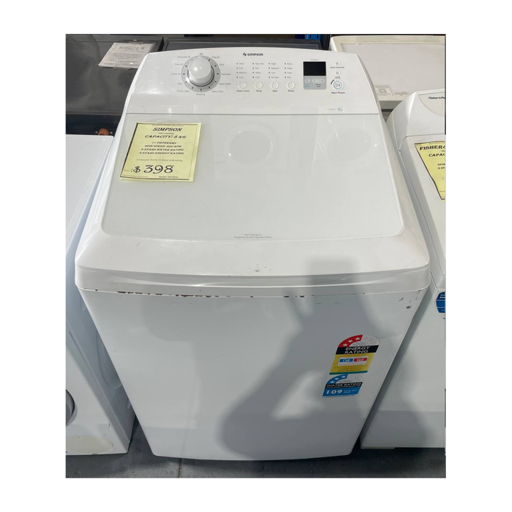 Simpson SWT8043 8kg Top Load Washing Machine – Brisbane Home Appliances