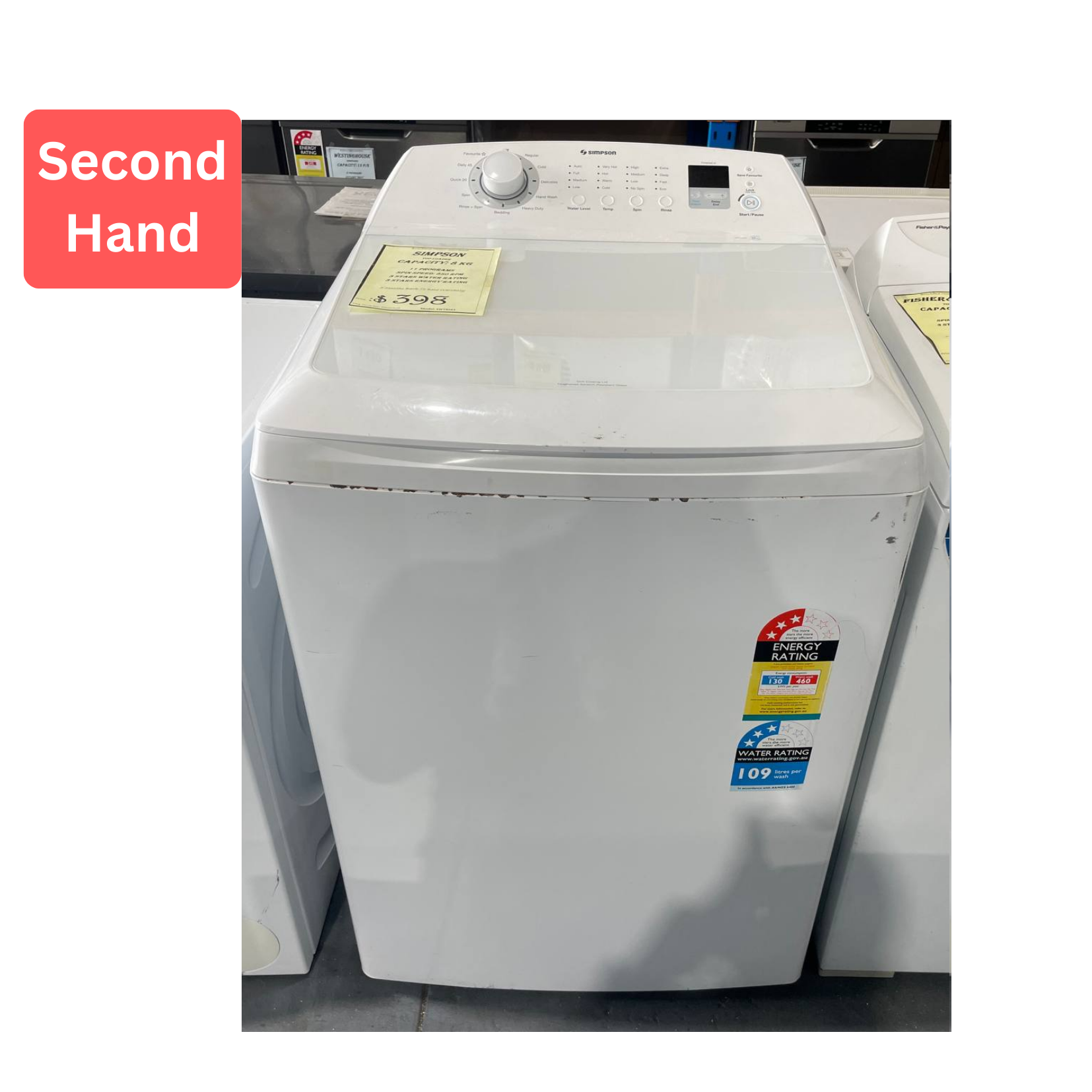 Simpson SWT8043 8kg Top Load Washing Machine – Brisbane Home Appliances